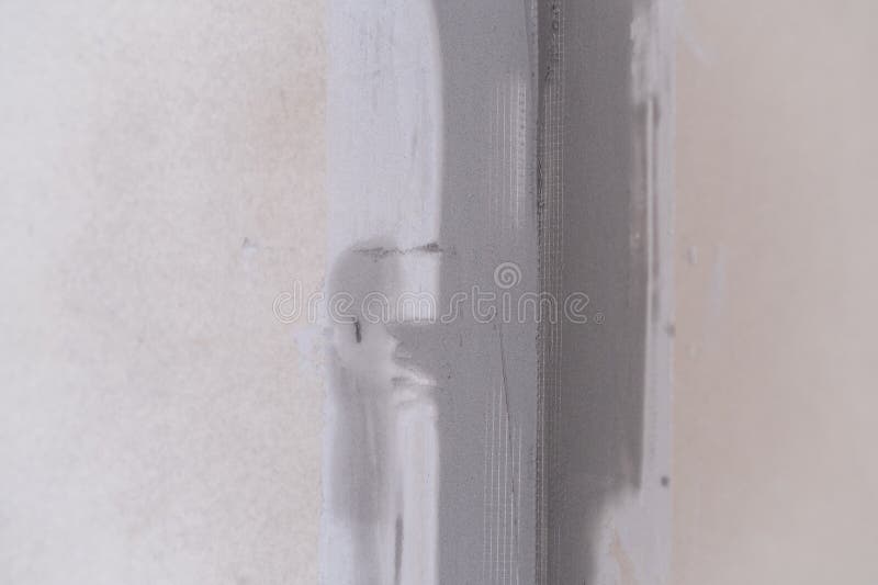 Applying Decorative Putty. White Abstract Texture of Surface Covered ...