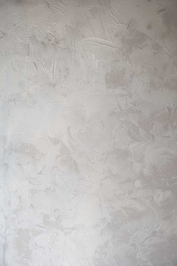 Applying Decorative Putty. White Abstract Texture of Surface Covered ...