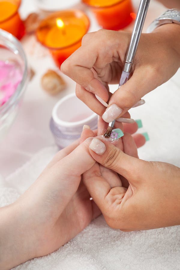 Applying gel stock image. Image of hand, beautician, health - 16474755