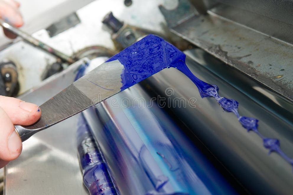 Applying ink stock image. Image of press, inks, equipment - 2453399