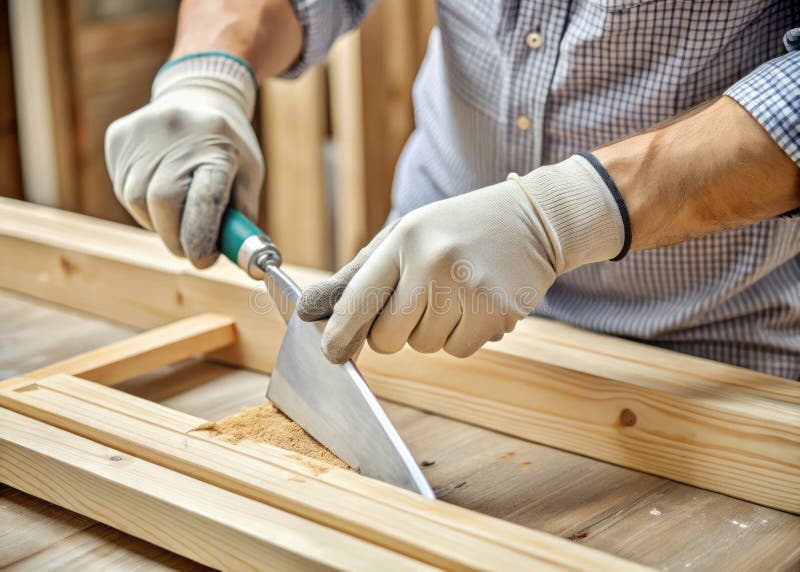 Applying Joint Compound To a Mitered Wooden Frame Expert Finishing ...