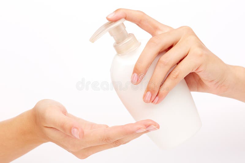 Applying liquid soap stock photo. Image of natural, feminine - 57851552
