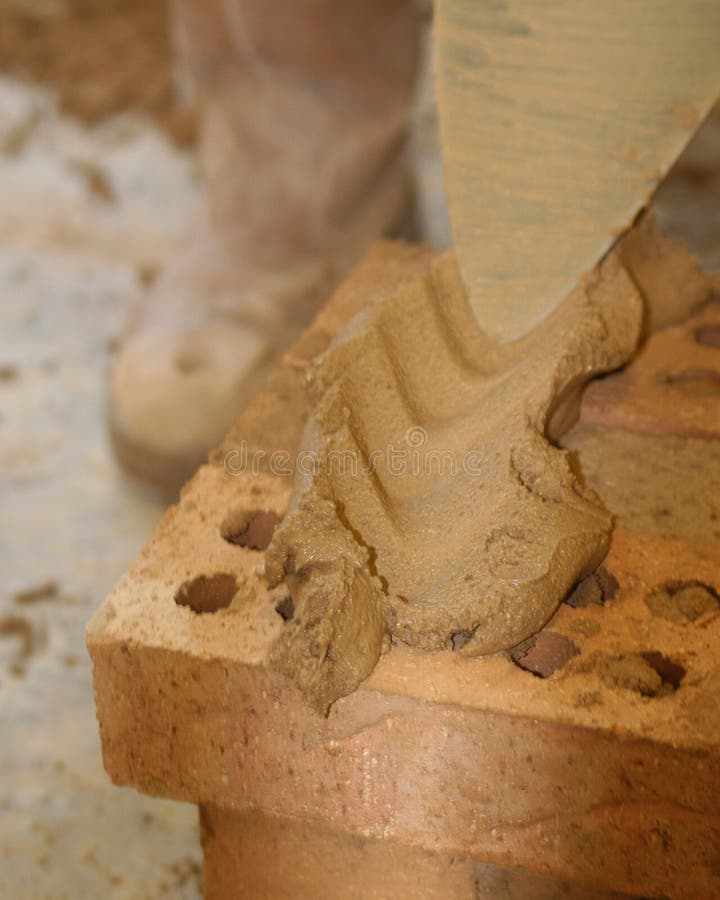 Applying mortar stock image. Image of cement, construction - 867759