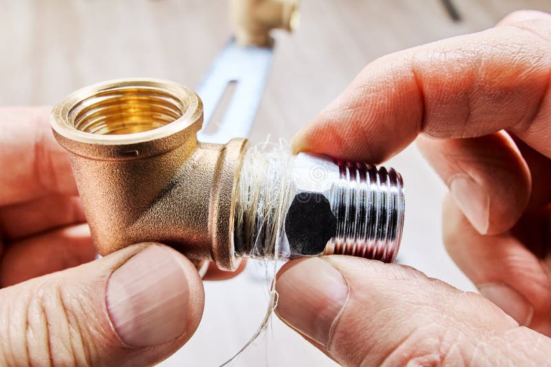 Applying Plumbing Flax Ensures Leak Proof Connection while Installing ...