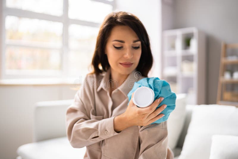 Applying Reusable Ice Pack Bag Stock Photo - Image of lady, healthcare ...