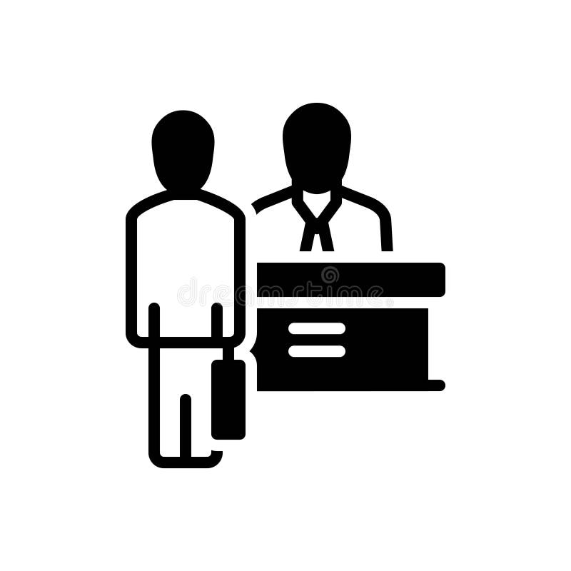 Black Solid Icon for Appoint, Nominate and Employ Stock Vector ...