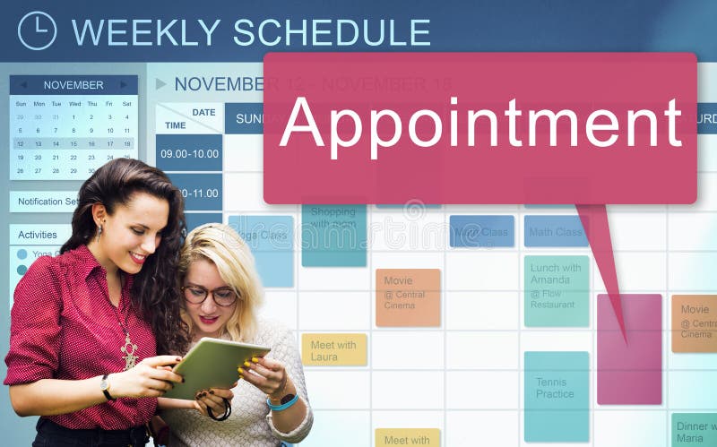 Appointment Appointing Arrangement Calendar Concept Stock Photo - Image ...