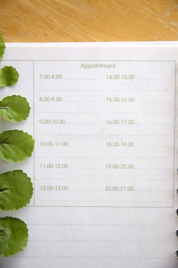 Appointment blank page stock image. Image of background - 45896087