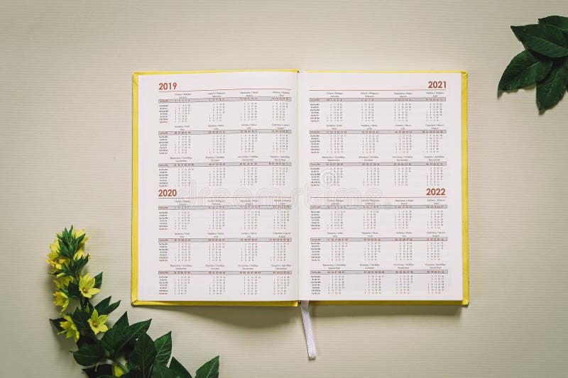 Appointment Calendar Concept. Desktop Calender, Diary Place on Office ...