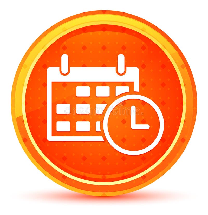 Appointment Date Calendar Icon Natural Orange Round Button Stock ...