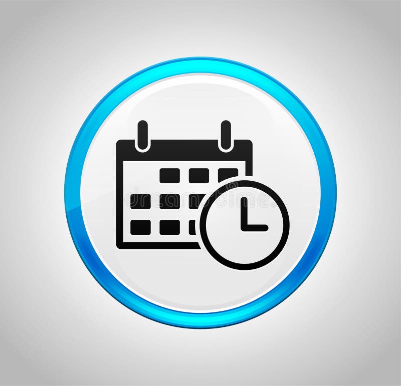 Appointment Date Calendar Icon Round Blue Push Button Stock ...