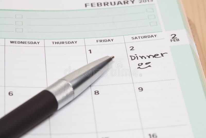 Appointment for dinner stock image. Image of event, reminder - 60187227