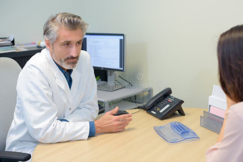 Appointment at the Doctor`s Stock Image - Image of serious, preventive ...