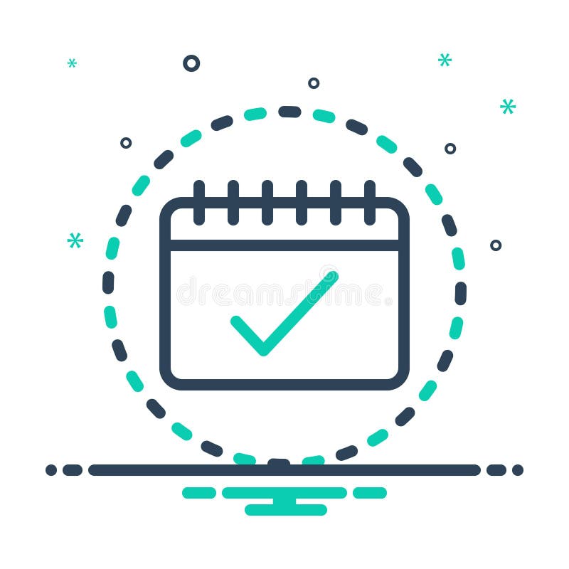 Mix Icon for Appointment, Calendar and Day Stock Illustration ...