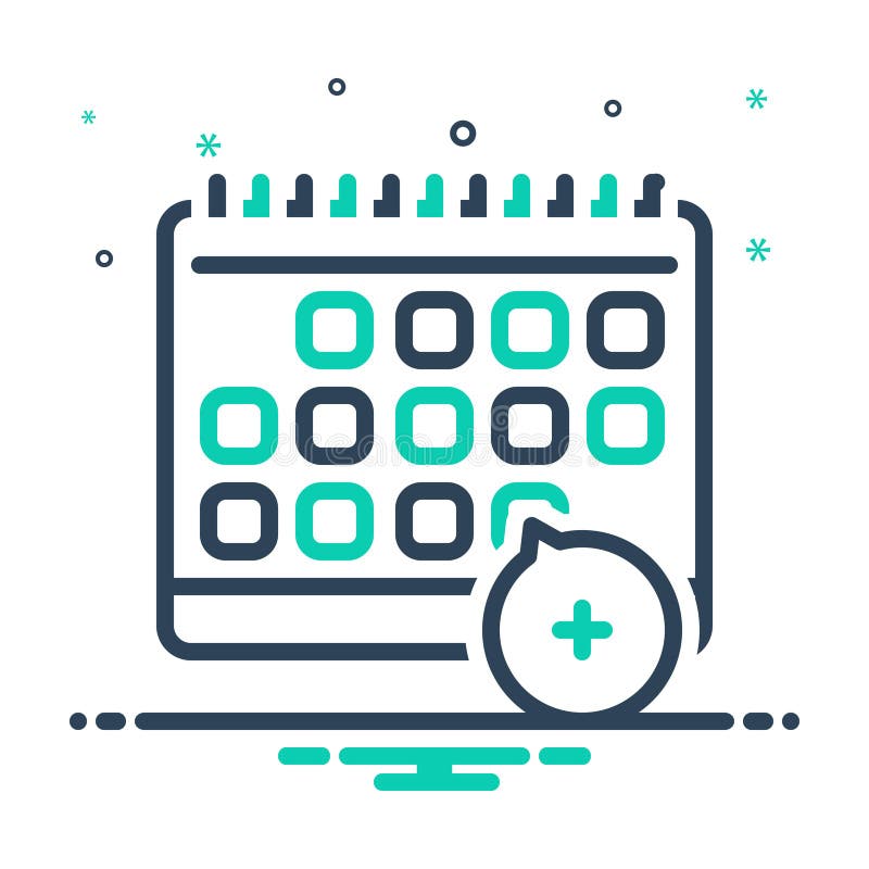 Mix Icon for Appointment, Calendar and Timetable Stock Vector ...