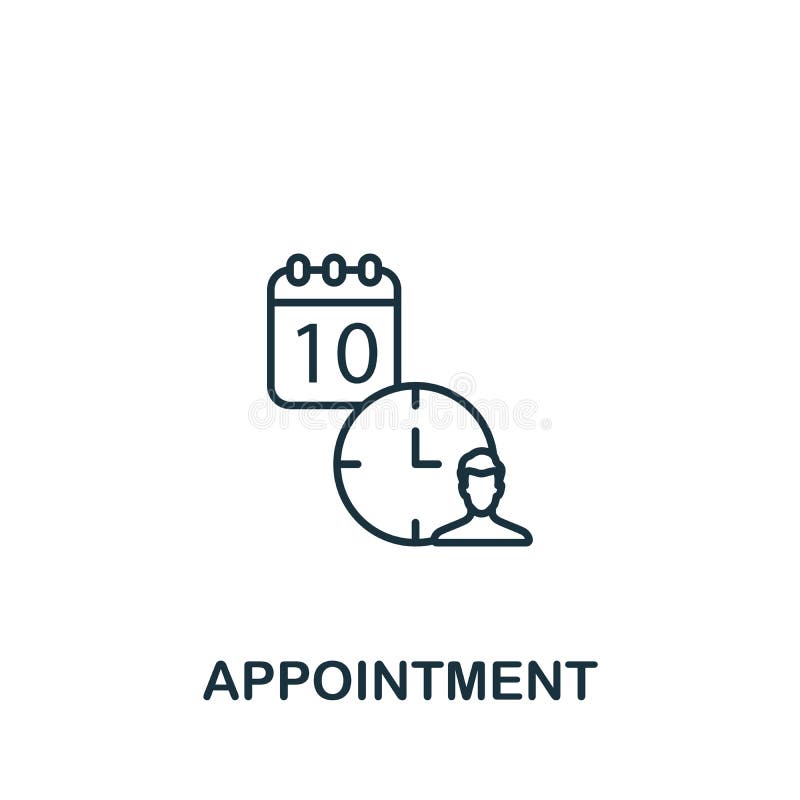 Appointment Icon. Monochrome Simple Time Management Icon for Templates ...