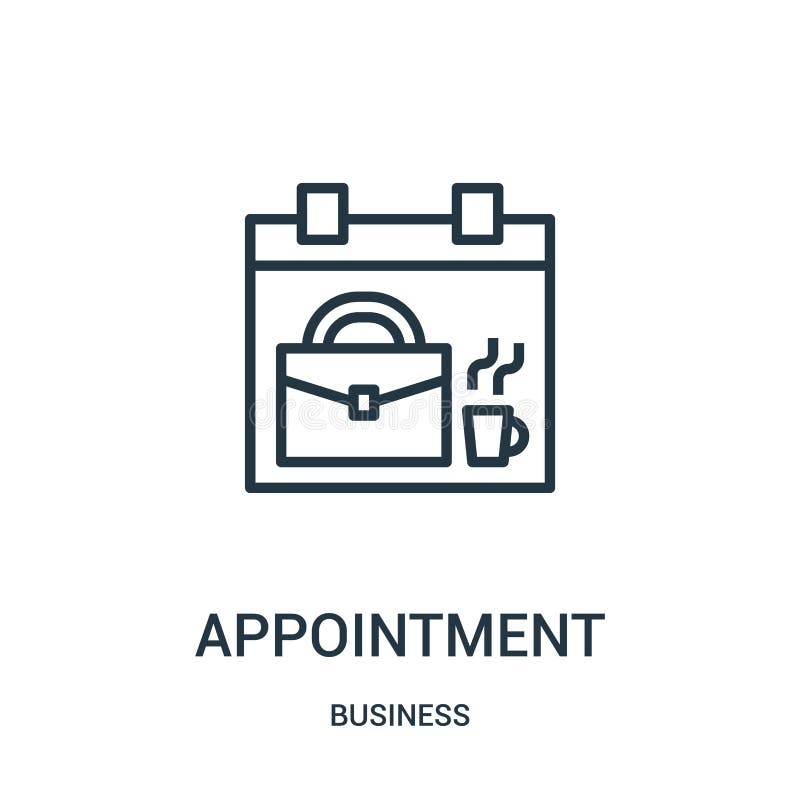 Appointment Icon Vector from Business Collection. Thin Line Appointment ...