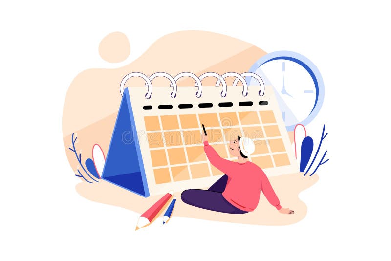 Appointment Illustration Concept. Can Use for Web Banner, Infographics ...