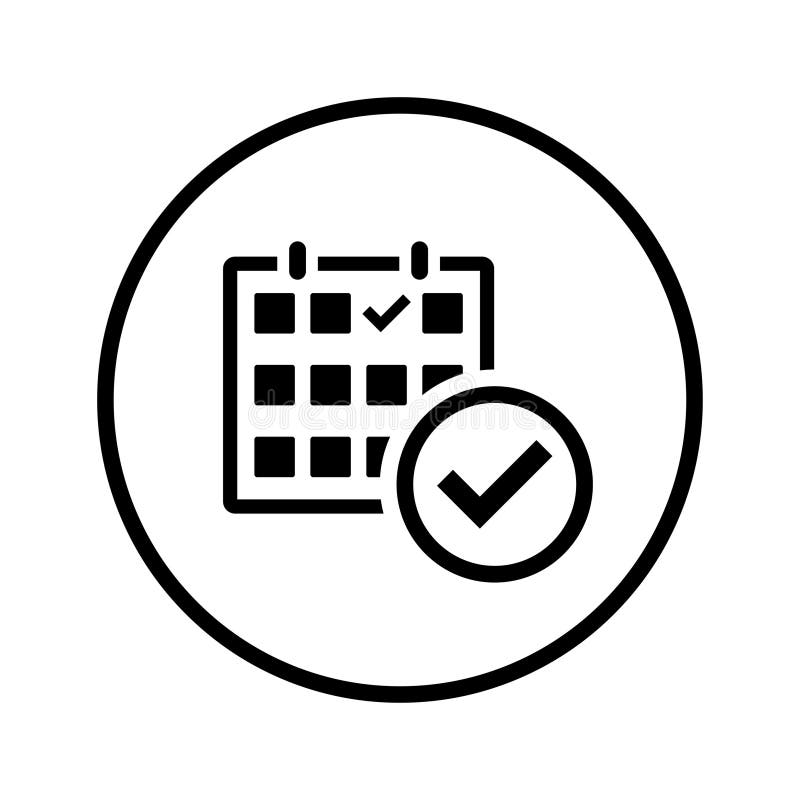 Appointment Schedule icon stock vector. Illustration of reminder ...