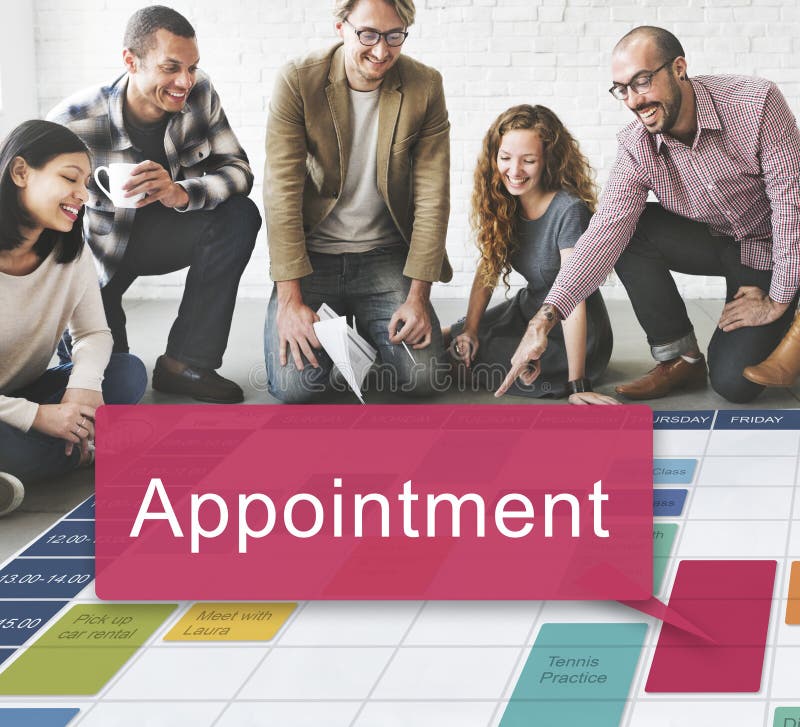 Appointment Schedule Meeting Plan Arrangement Concept Stock Photo ...