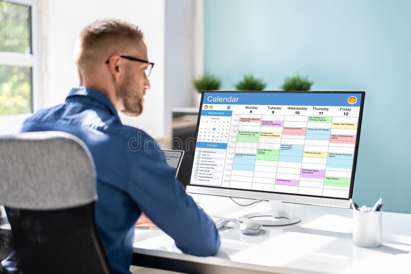 Appointment Schedule Planner and Date Calendar Stock Photo - Image of ...