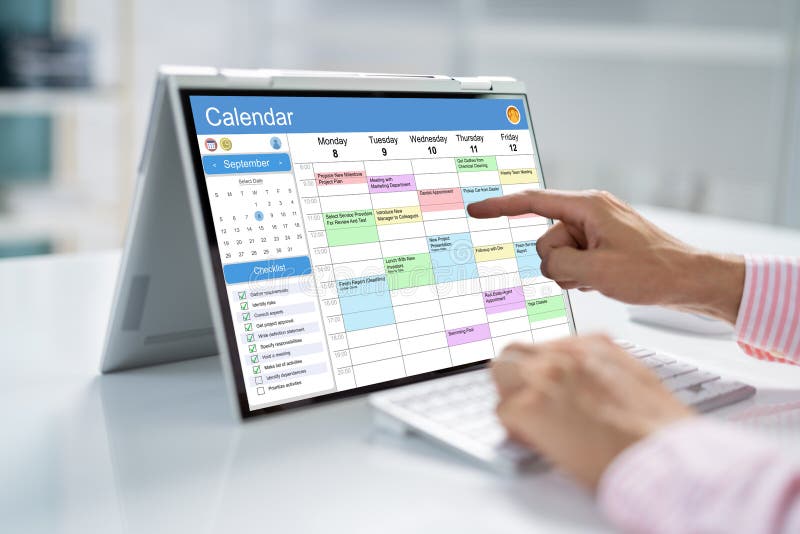 Appointment Schedule Planner and Date Calendar Stock Photo - Image of ...