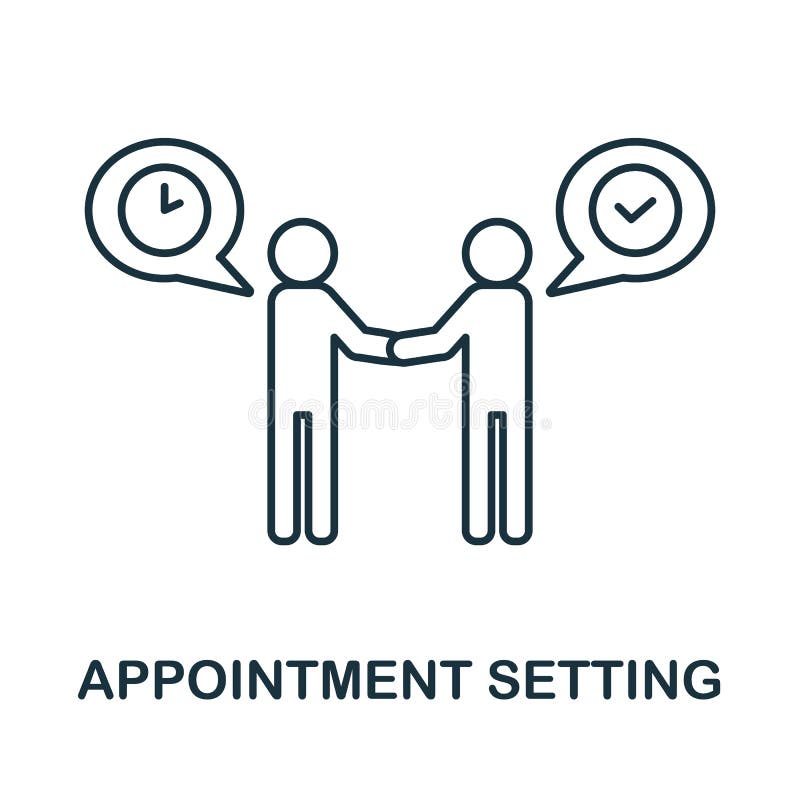 Appointment Setting Icon. Line Element from Corporate Development ...