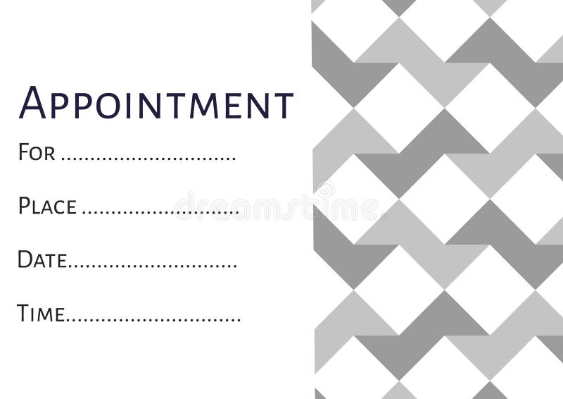 Appointment Text with Copy Space Against Abstract Chevron Pattern on ...