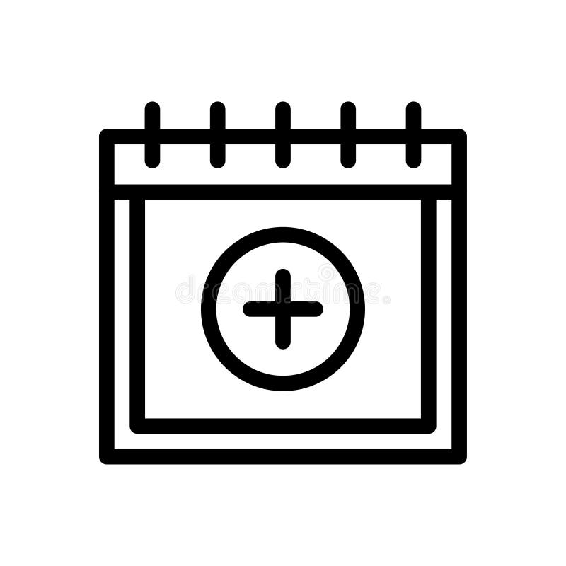 Appointment Vector Thin Line Icon Stock Vector - Illustration of plan ...