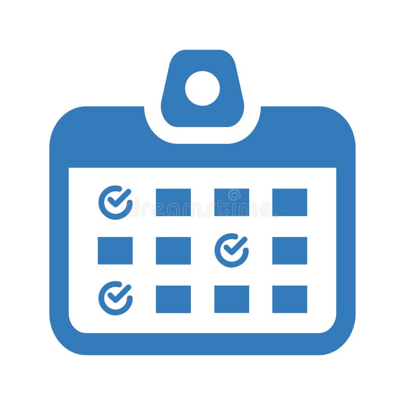 Appointment, Schedule Icon / Blue Color Stock Vector - Illustration of ...