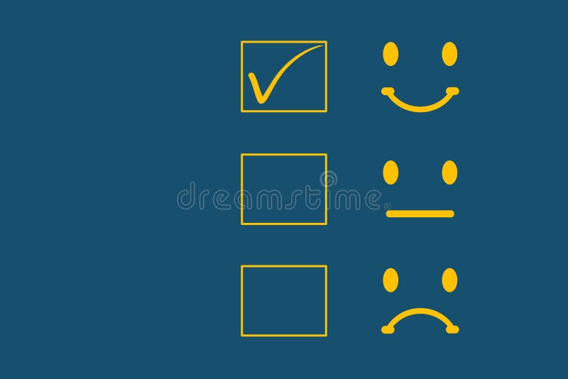Appraisal Quality. Illustrated Faces and Check Mark for Evaluation ...
