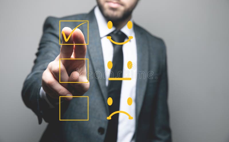 Appraisal Quality. Illustrated Faces and Check Mark for Evaluation ...