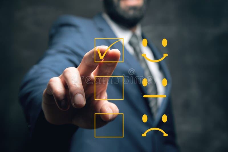 Appraisal Quality. Illustrated Faces and Check Mark for Evaluation ...