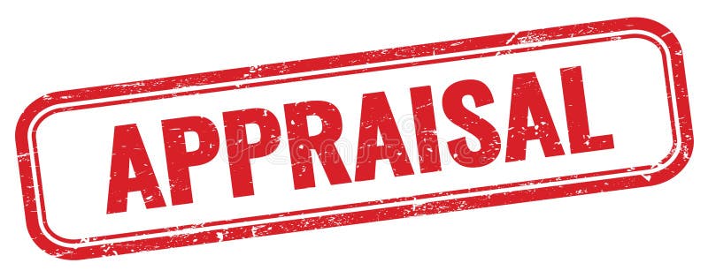 APPRAISAL Text on Red Grungy Stamp Stock Illustration - Illustration of ...