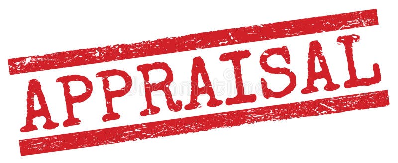 APPRAISAL Text on Red Lines Stamp Sign Stock Illustration ...