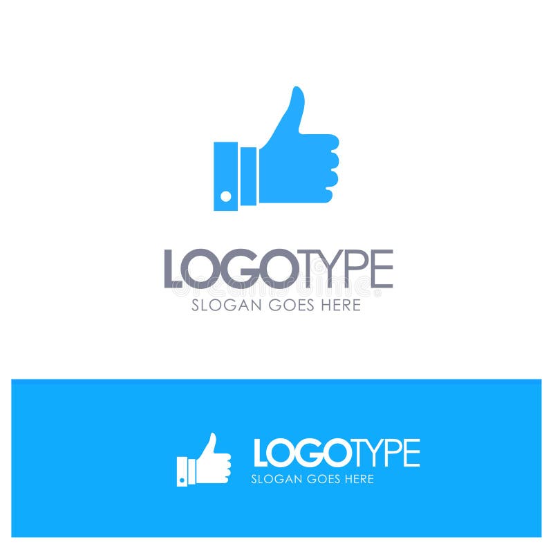 Appreciate, Remarks, Good, Like Blue Solid Logo with Place for Tagline ...