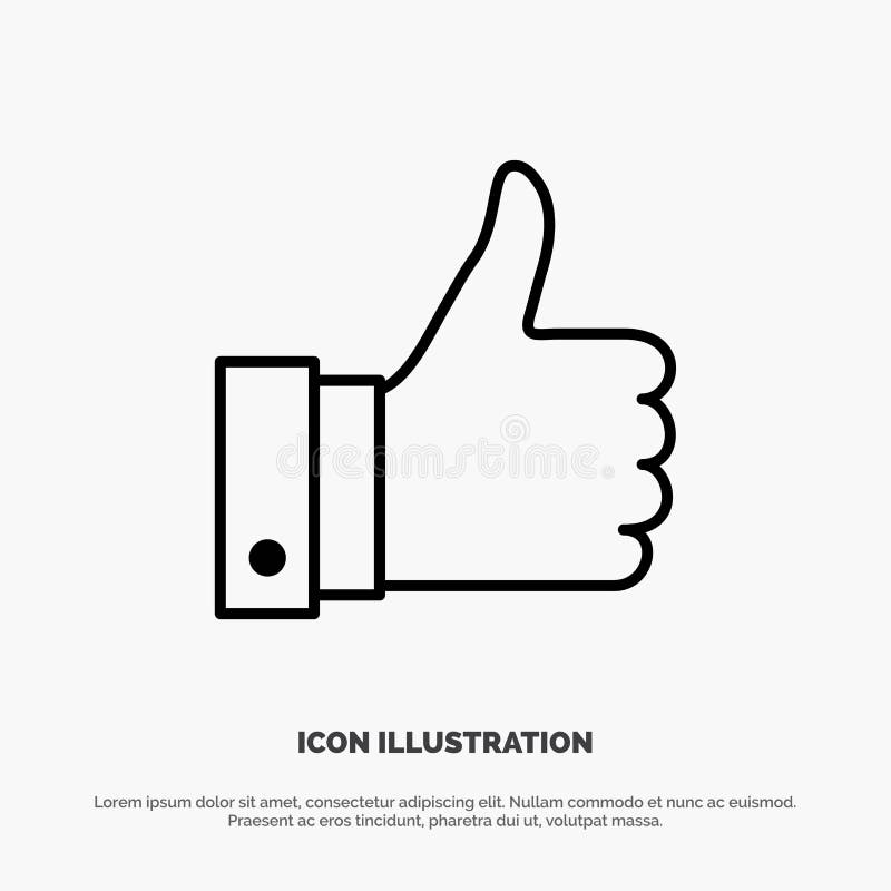 Appreciate, Remarks, Good, Like Line Icon Vector Stock Vector ...