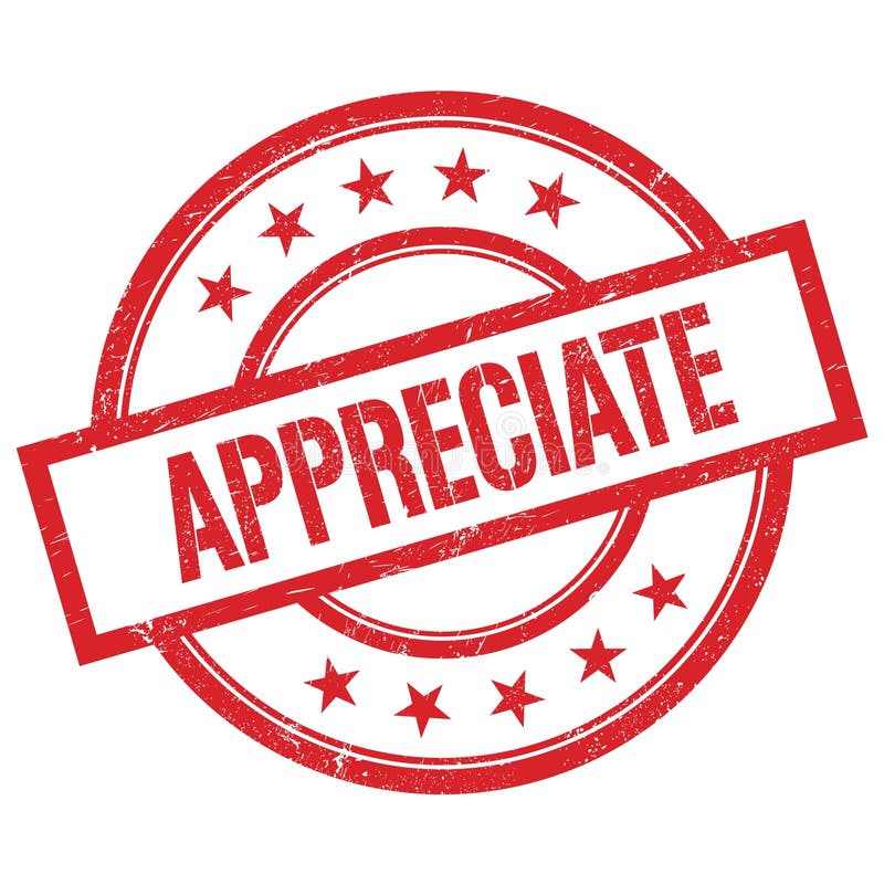 APPRECIATE Text Written on Red Vintage Round Stamp Stock Illustration ...
