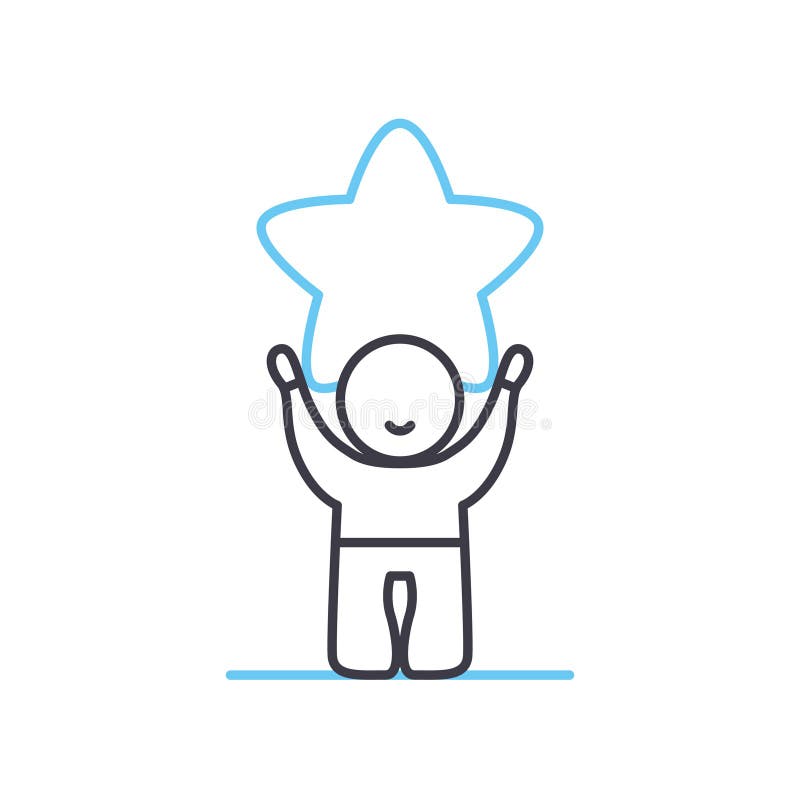 Appreciation Line Icon, Outline Symbol, Vector Illustration, Concept ...