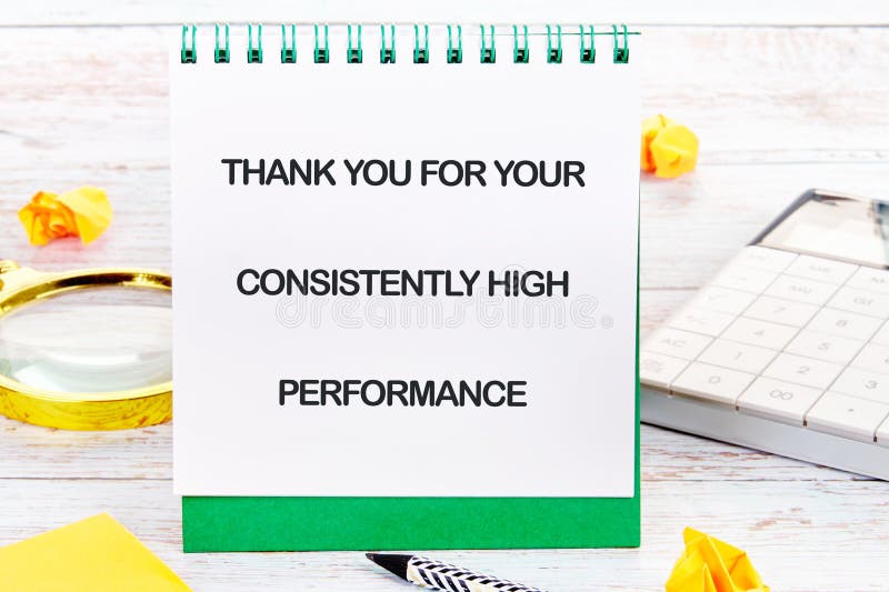Appreciation Note Expressing Gratitude for Consistent High Performance ...