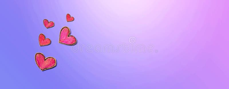 Appreciation Theme with Craft Heart Drawings Stock Image - Image of ...