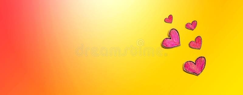 Appreciation Theme with Craft Heart Drawings Stock Photo - Image of ...