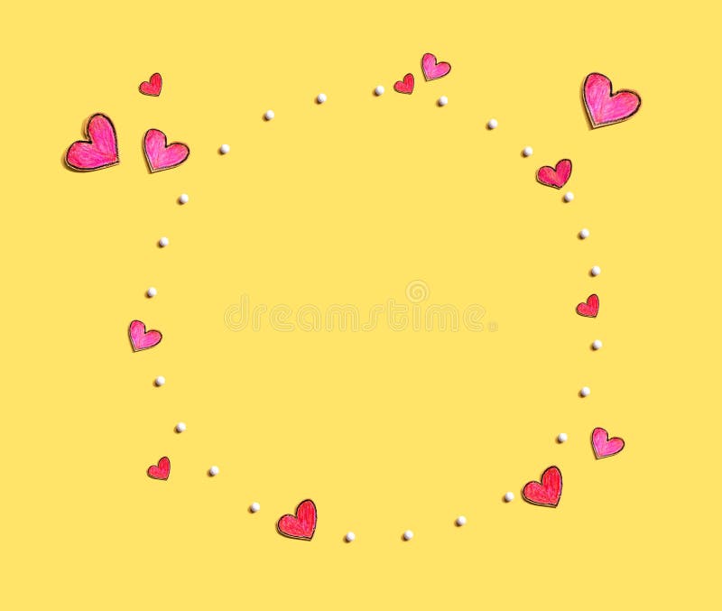 Appreciation Theme with Hand Drawing Hearts Stock Photo - Image of ...