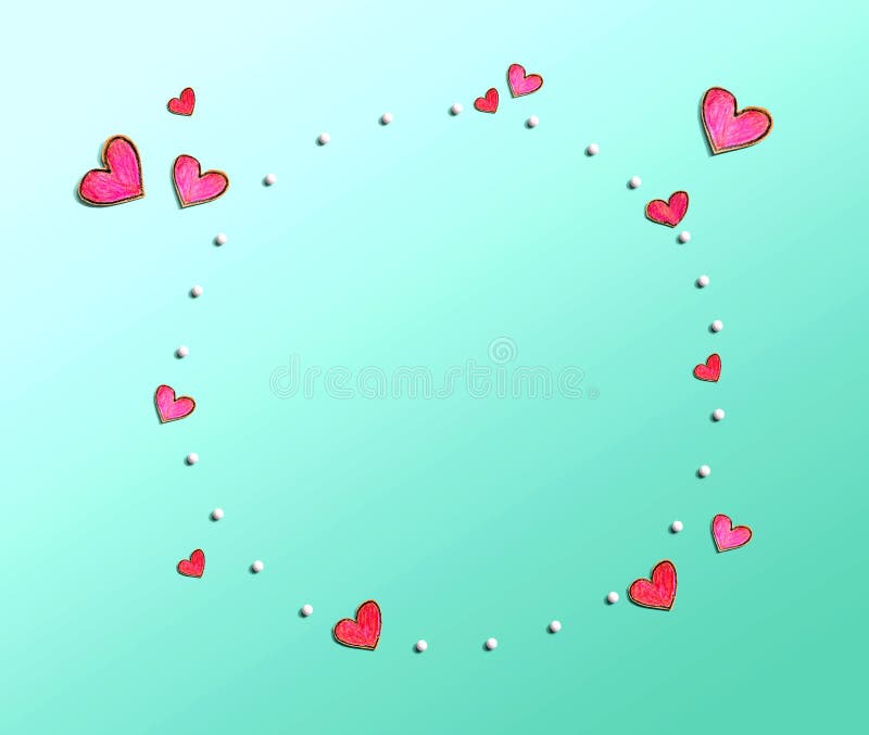 Appreciation Theme with Hand Drawing Hearts Stock Image - Image of ...