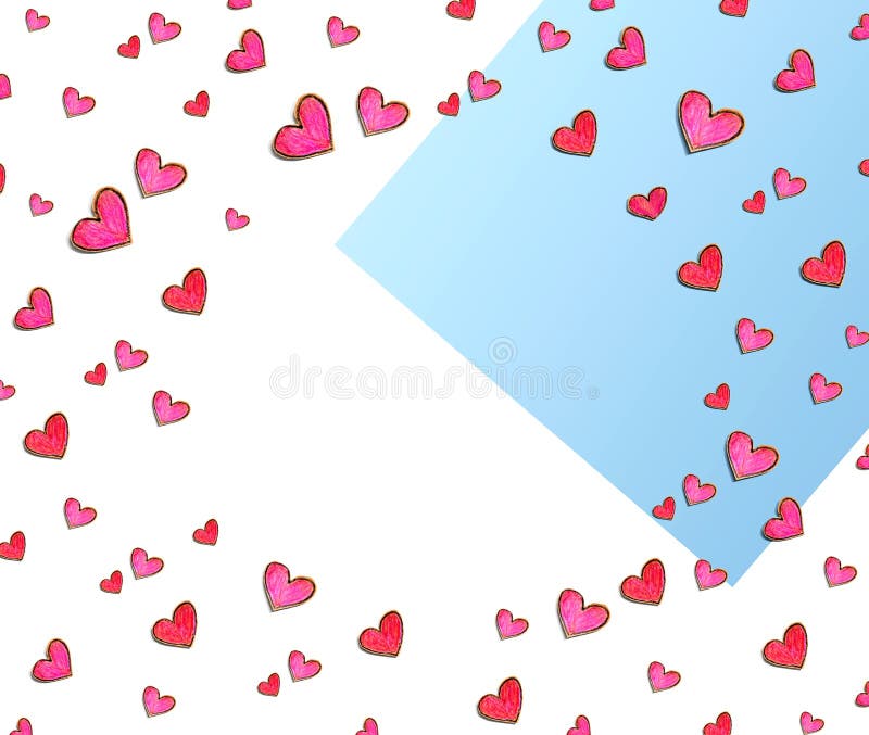 Appreciation Theme with Hand Drawing Hearts Stock Illustration ...