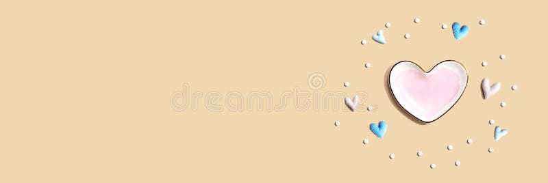 Appreciation Theme with a Heart Dish Stock Photo - Image of beige ...
