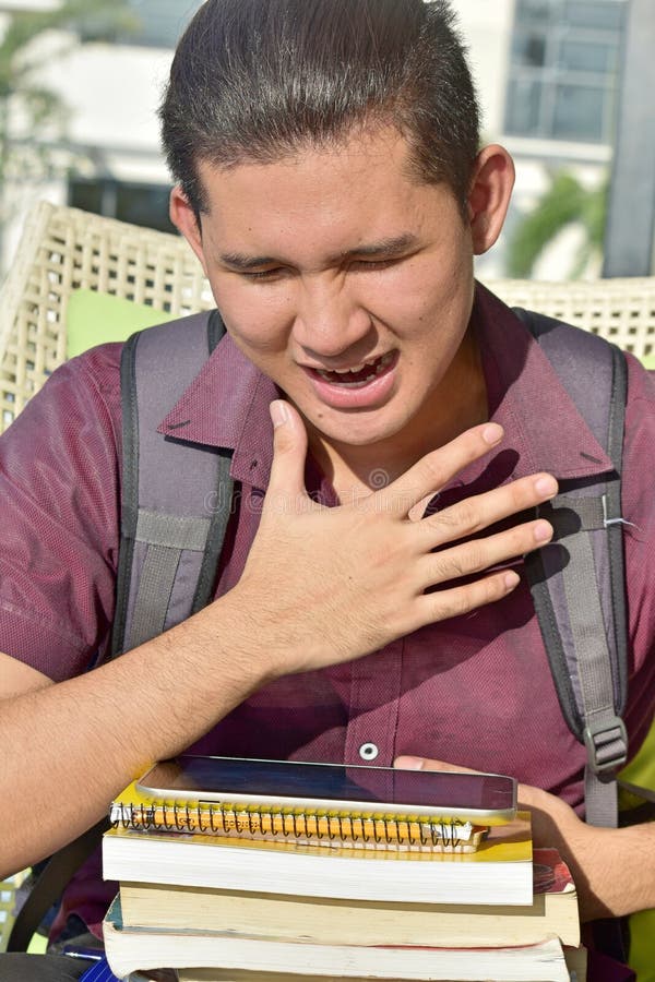 Appreciative University Asian Student Stock Image - Image of asian ...