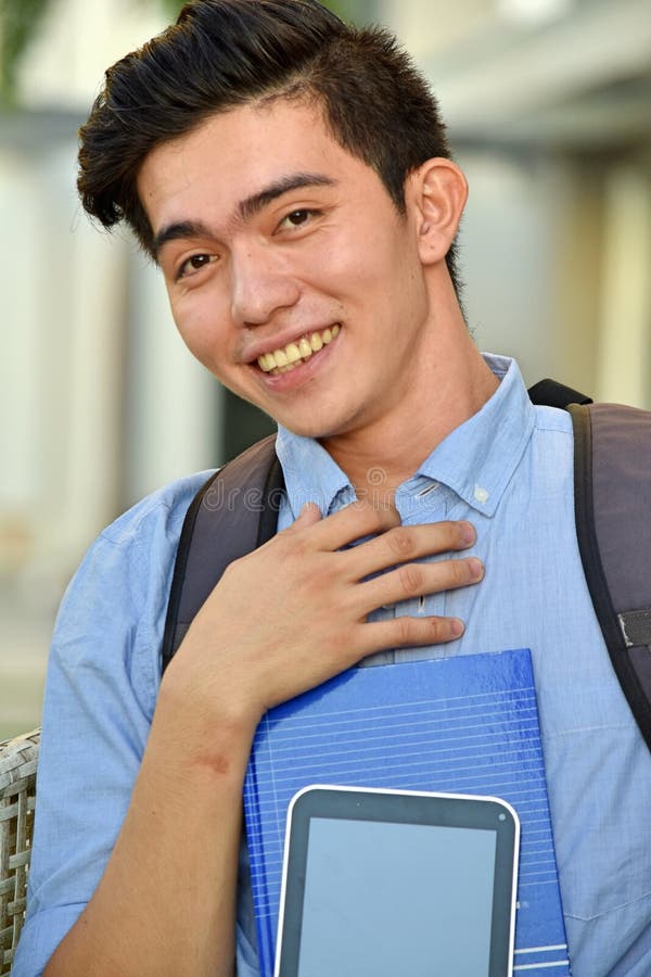 An Appreciative University Student Stock Image - Image of student ...