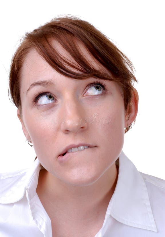 Apprehensive Teen stock photo. Image of white, contact - 1610072