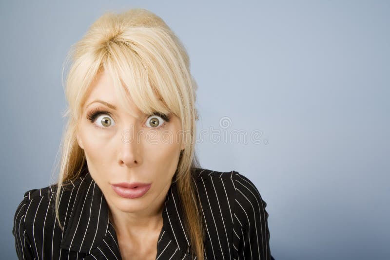 Apprehensive woman stock photo. Image of awkward, businesswoman - 5364354